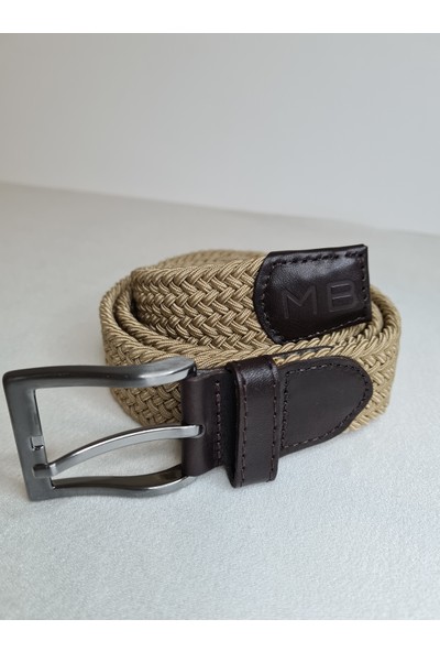 MB Aksesuar Elastik Örgü Erkek Kemeri