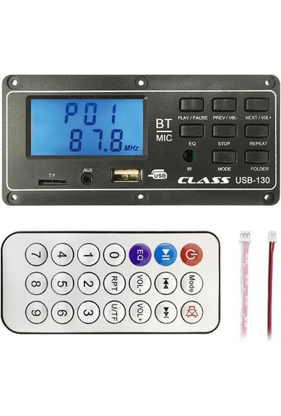 Class USB 130 Oto Teyp USB / Aux / Sd Ekranlı Çevirici Kart Board 12 Volt Class USB 130 Oto Teyp USB / Aux / Sd Ekranlı Çevirici Kart Board 12 Volt