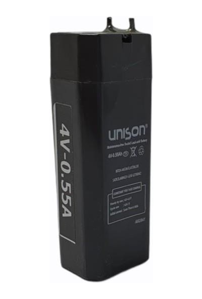 Unison 4V 0.55AH Akü 22X26X70MM