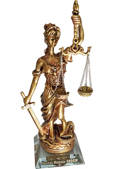 7/24 Hediye Adalet Terazisi Gold Ofis Makam Büro Hediyesi Hakim Savcı Avukat Hukuk