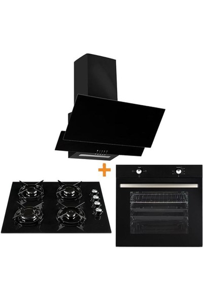 Punto Ankastre Set Siyah (Gls 640 Cam Ocak - F17 Davlumbaz - Mfa 604 Fırın) Punto Ankastre Set Siyah (Gls 640 Cam Ocak - F17 Davlumbaz - Mfa 604 Fırın)