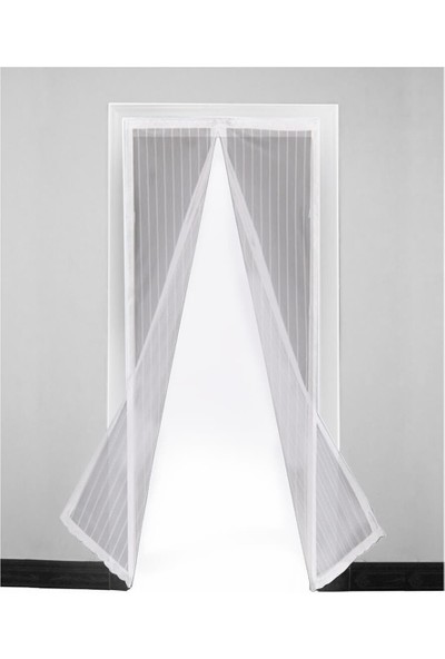 Beyaz Mıknatıslı Kapı Sinekliği - Sinek Perdesi Beyaz 105X205 cm