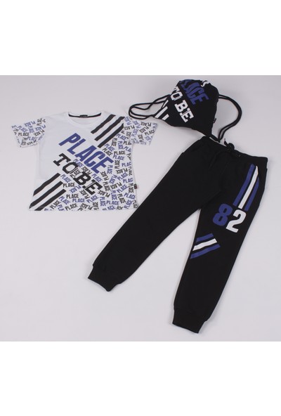 Sırt Çantalı Erkek Garson Boy Baskılı Eşofman Takım -151