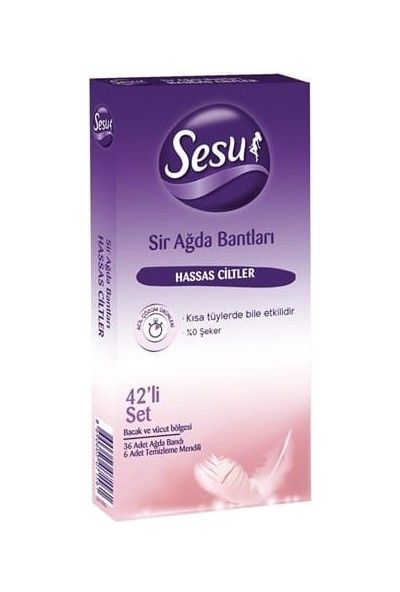 Sesu Sir Ağda Bantları Hassas Ciltleri 42'li Sesu Sir Ağda Bantları Hassas Ciltleri 42'li