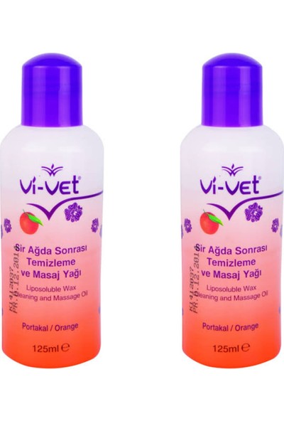 Vi-Vet Ağda Temizleme ve Masaj Yağı Portakal 125ML 2'li Vi-Vet Ağda Temizleme ve Masaj Yağı Portakal 125ML 2'li