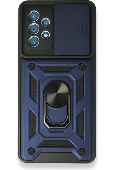 Mobaxaksesuar Samsung Galaxy A32 Kılıf Lens Korumalı Zırh Case Lacivert