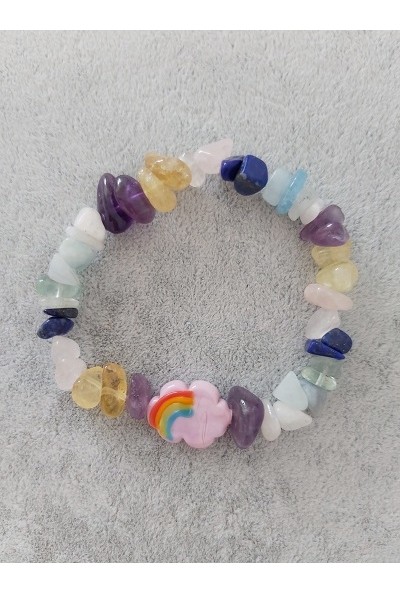 Hera Takı Atölyesi Rengarenk Doğal Taş Yaz Bilekliği