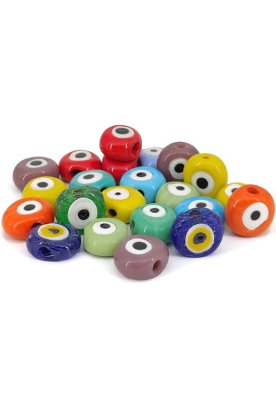 İzmir Bitpazarı 10 Adet Renkli Danagöz Boncuk
