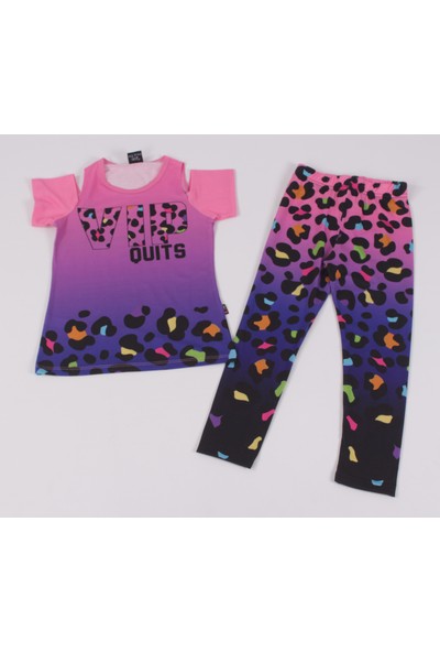 Quits Kids Dijital Baskılı Garson Boy Kız Taytlı Takım-153