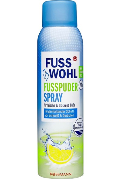 Fusswohl Ayak Spreyi Pudralı Terleme Karşıtı 150 ml Fusswohl Ayak Spreyi Pudralı Terleme Karşıtı 150 ml