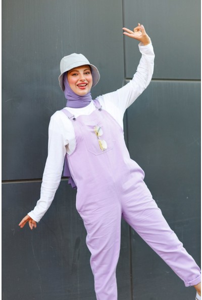 İlkimay Bahçıvan Askılı Tulum - Lila