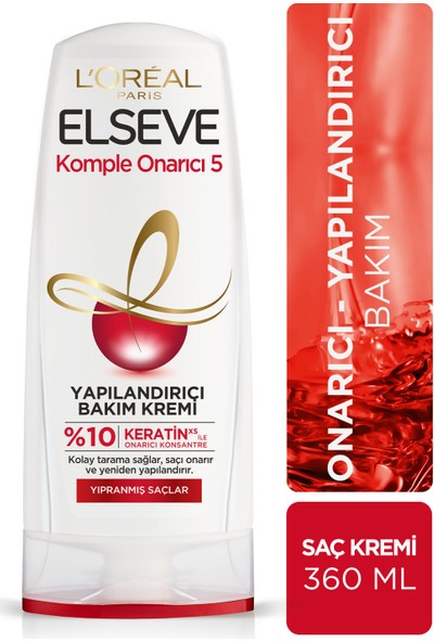 L'Oréal Paris Elseve Komple Onarıcı 5 Yapılandırıcı Bakım Kremi 360 ml