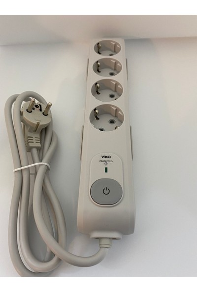 Viko Multi-Let 4 Lü Akım Korumalı + Çocuk Korumalı Grup Priz 1,5 mt 90117630