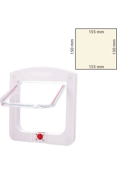 Petmito 4 Yönlü Kedi Köpek Kapısı 22X20X3 cm Petmito 4 Yönlü Kedi Köpek Kapısı 22X20X3 cm