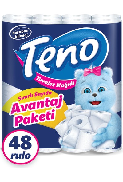 Teno Avantaj Paket Tuvalet Kağıdı 48 Rulo Teno Avantaj Paket Tuvalet Kağıdı 48 Rulo