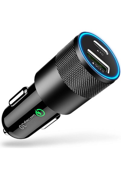 Sw Future hızlı Araç Şarj Adaptörü USB Qc3.0 Pd Type-C Hızlı Şarj Çakmak (Yurt Dışından)