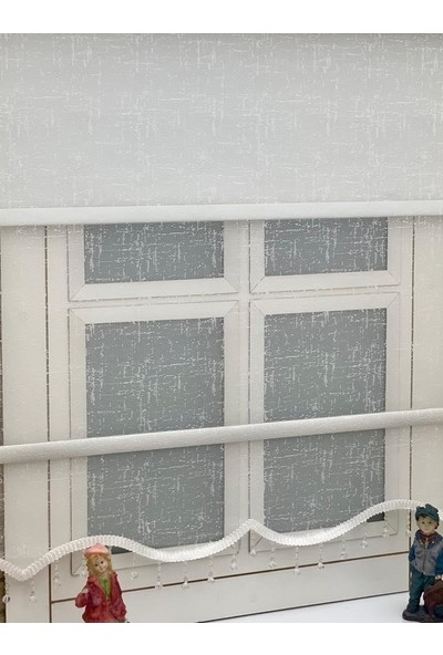 Yazar Home Çift Mekanizmalı Boncuklu Tül Stor Perde - 3570 Yazar Home Çift Mekanizmalı Boncuklu Tül Stor Perde - 3570