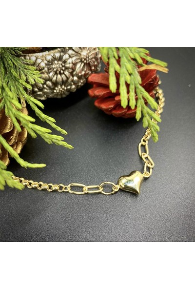 ESK 14 Ayar Altın Spor Kalp Bileklik