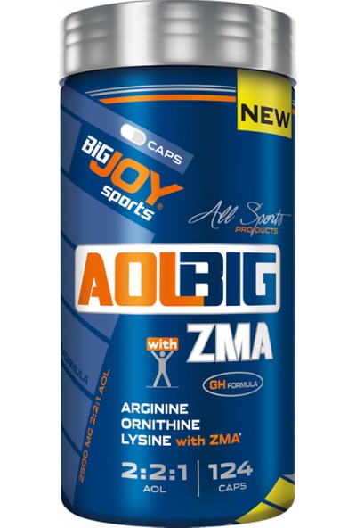 Bigjoy Sports Aol Zma Arginine Ornithine Lysine Zma 124 Kapsül Bigjoy Sports Aol Zma Arginine Ornithine Lysine Zma 124 Kapsül