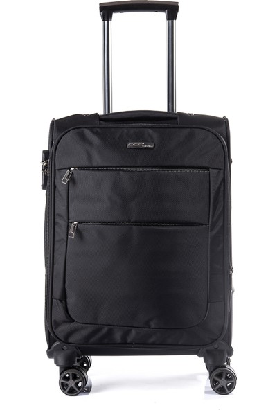 Ççs 430 Kumaş Büyük Boy Valiz Siyah Renk