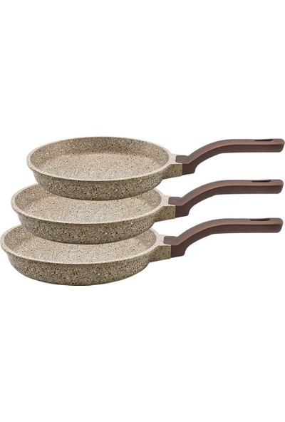 Oms 3255 Döküm 3 Parça Tava Seti Kum Beji
