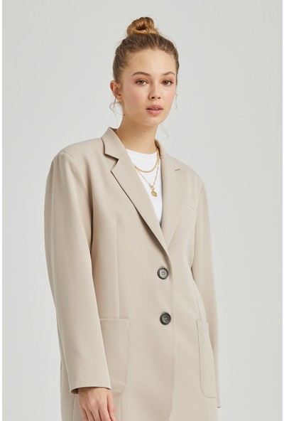 Manuka Cepli Blazer Ceket Taş