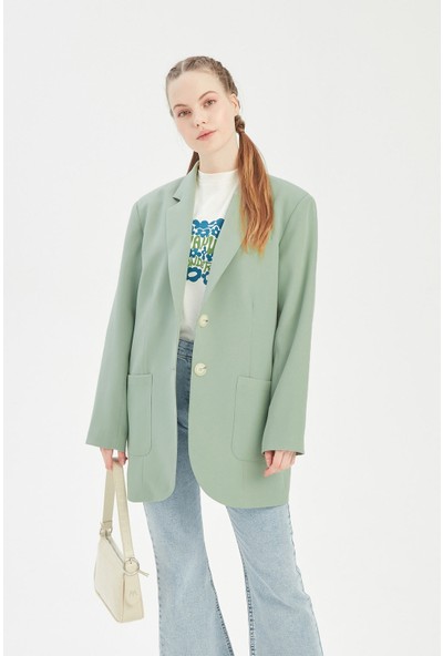 Manuka Cepli Blazer Ceket Mint Manuka Cepli Blazer Ceket Mint