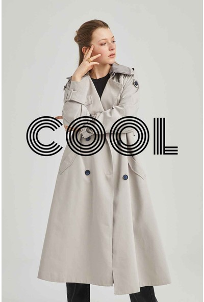 Manuka Cool Çift Yakalı Trençkot Taş-Gri Manuka Cool Çift Yakalı Trençkot Taş-Gri