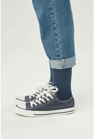 Manuka Düz Soket Çorap Lacivert