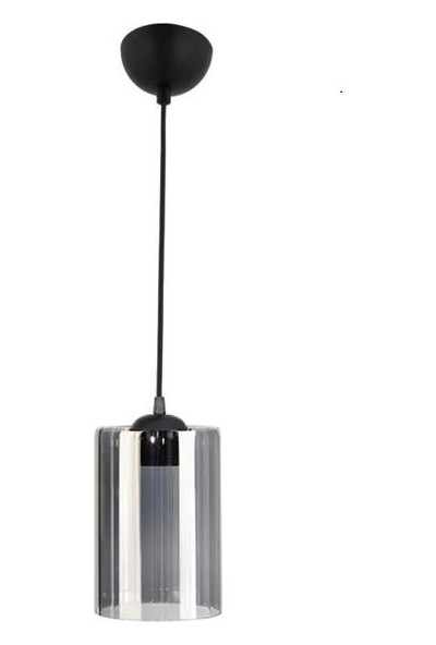 Eslight Gri Tekli Sarkıt Cam Avize E46