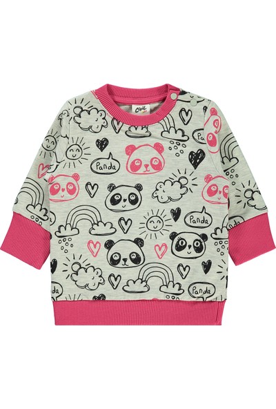 Civil Baby Kız Bebek Sweatshirt 6-18 Ay Fuşya