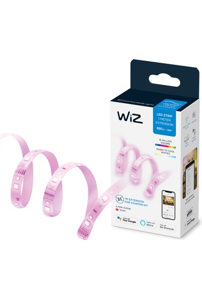 Wiz-Wi-Fi Renkli Ambiyans Akıllı 1mt. LED Şerit Uzatma Wiz-Wi-Fi Renkli Ambiyans Akıllı 1mt. LED Şerit Uzatma