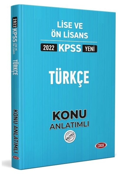 Data Yayınları 2022 KPSS Lise ve Ön Lisans Türkçe Konu Anlatımlı Data Yayınları 2022 KPSS Lise ve Ön Lisans Türkçe Konu Anlatımlı