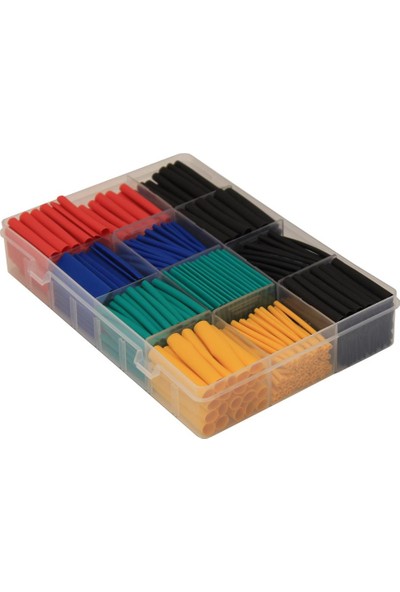 Techmaster - Isıyla Daralan Polyolefin Makaron Renkli Set Kutulu 520 Adet Techmaster - Isıyla Daralan Polyolefin Makaron Renkli Set Kutulu 520 Adet