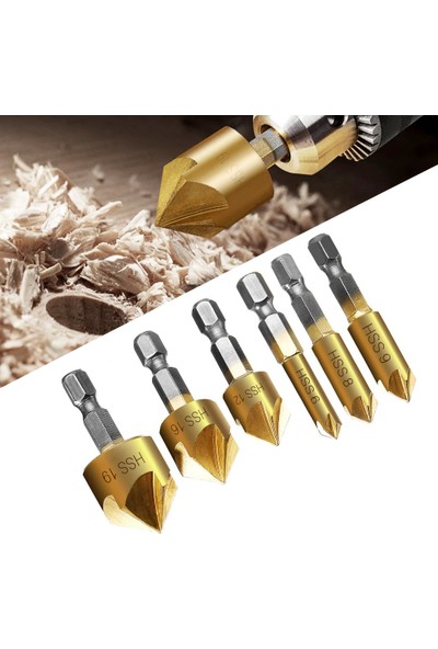 Depolife 6 Adet Hss Pah Havşa Pah Matkap Ucu 1/4  Depolife 6 Adet Hss Pah Havşa Pah Matkap Ucu 1/4