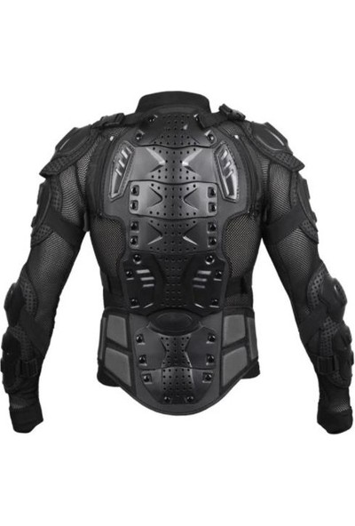 Yukka Siyah Koruyucu Zırh Motosiklet Montu - XL (Yurt Dışından)