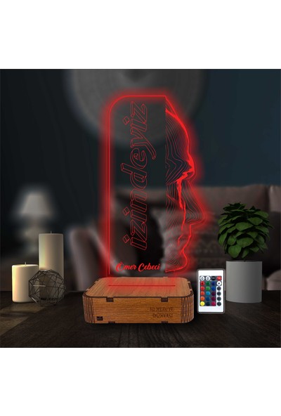 3D Hediye Dünyası Atatürk Tasarımlı LED Lamba Atam Izindeyiz 3 Boyutlu LED Lamba 16 Renkli 3D Hediye Dünyası Atatürk Tasarımlı LED Lamba Atam Izindeyiz 3 Boyutlu LED Lamba 16 Renkli
