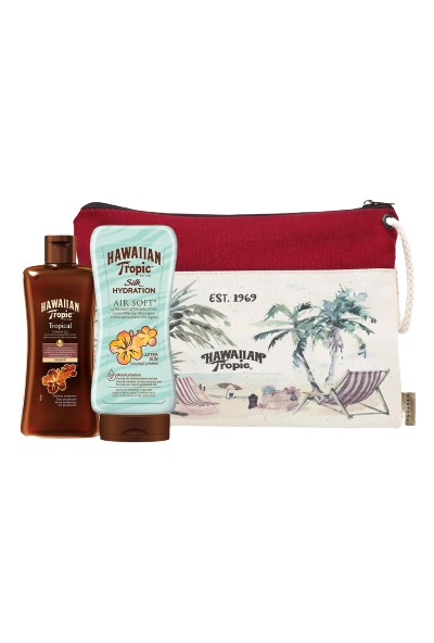 Hawaiian Tropic Bronzlaştırıcı Yağ & Güneş Sonrası Nemlendirici Losyon & Tuvanam El Çantası