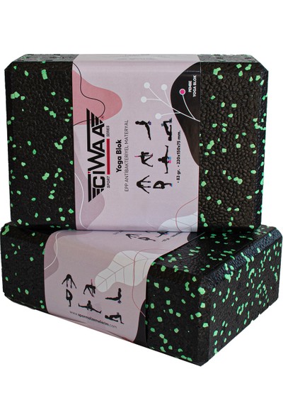 Ciwaa Epp Yoga Blok Yeşil 2 'li