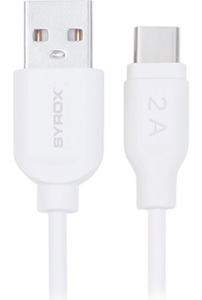 Syrox Type-C Girişli 2 Amper C83 Şarj ve Data Senkron Kablosu Syrox Type-C Girişli 2 Amper C83 Şarj ve Data Senkron Kablosu
