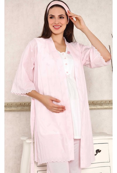 Haluk Bayram Haluk Bayaram 3'lü Lohusa Pijama Takım Haluk Bayram Haluk Bayaram 3'lü Lohusa Pijama Takım