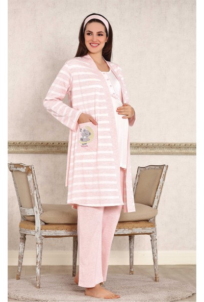 Haluk Bayram Haluk Bayaram Lohusa 3'lü Pijama Takım Haluk Bayram Haluk Bayaram Lohusa 3'lü Pijama Takım