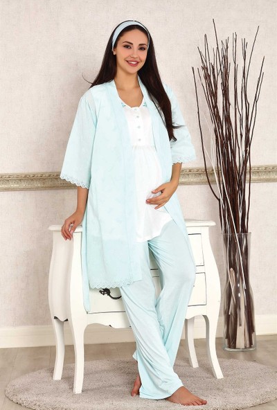 Haluk Bayram Haluk Bayaram 3'lü Lohusa Pijama Takım Haluk Bayram Haluk Bayaram 3'lü Lohusa Pijama Takım