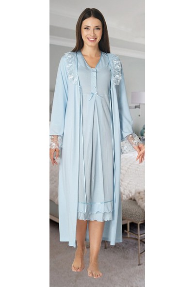 Effort Pijama Effortt Kol Dantel Detaylı Lohusa Sabahlık Effort Pijama Effortt Kol Dantel Detaylı Lohusa Sabahlık