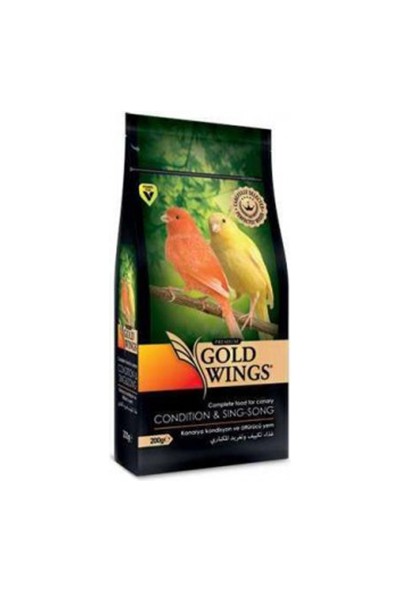 Gold Wings Premium Kanarya Kondisyon ve Öttürücü Yem 200 gr Gold Wings Premium Kanarya Kondisyon ve Öttürücü Yem 200 gr