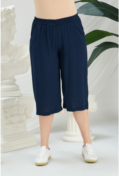 Rmg Beli Lastikli Büyük Beden Viskon Pantalon