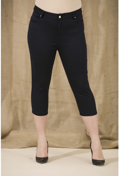 Rmg Pamuk Büyük Beden Bayan Kapri