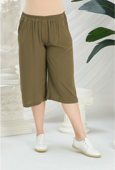 Rmg Beli Lastikli Büyük Beden Viskon Pantalon