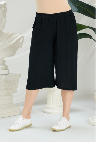 Rmg Beli Lastikli Büyük Beden Viskon Pantalon