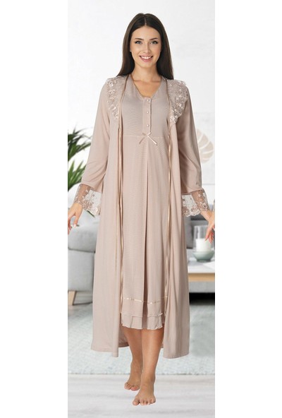 Effort Pijama Effortt Kol Dantel Detaylı Lohusa Sabahlık Effort Pijama Effortt Kol Dantel Detaylı Lohusa Sabahlık